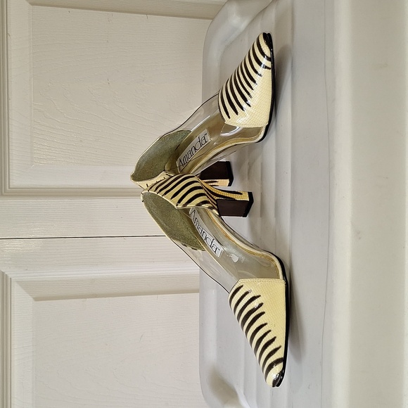 Amanda | Shoes | Vintage Amanda Denise Slipon Chunky Heels Faux Snake ...